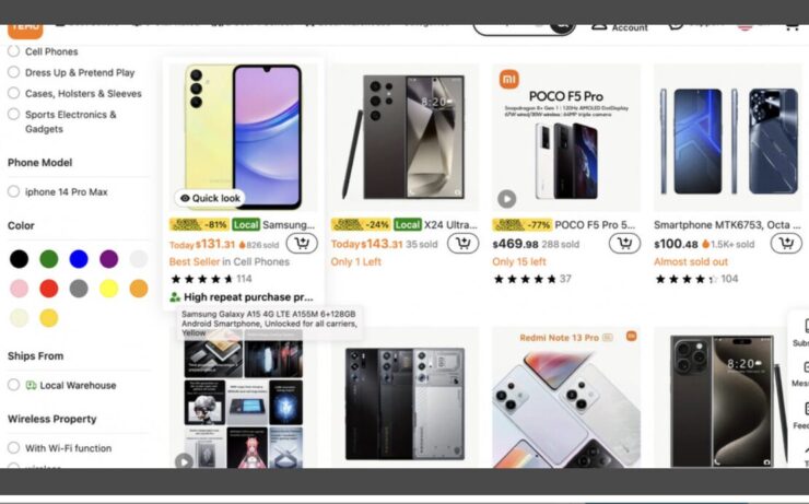 中国発格安EC【Temu】スマホ販売を開始 サムスンとシャオミの在庫モデルが中心→ネット「これも発がん性物質検出されて、情報は中国へ流出?」 - jnnavi